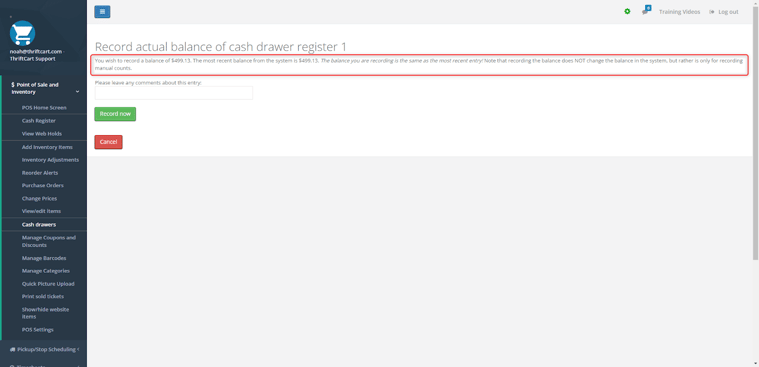 Closing the Cash Drawer